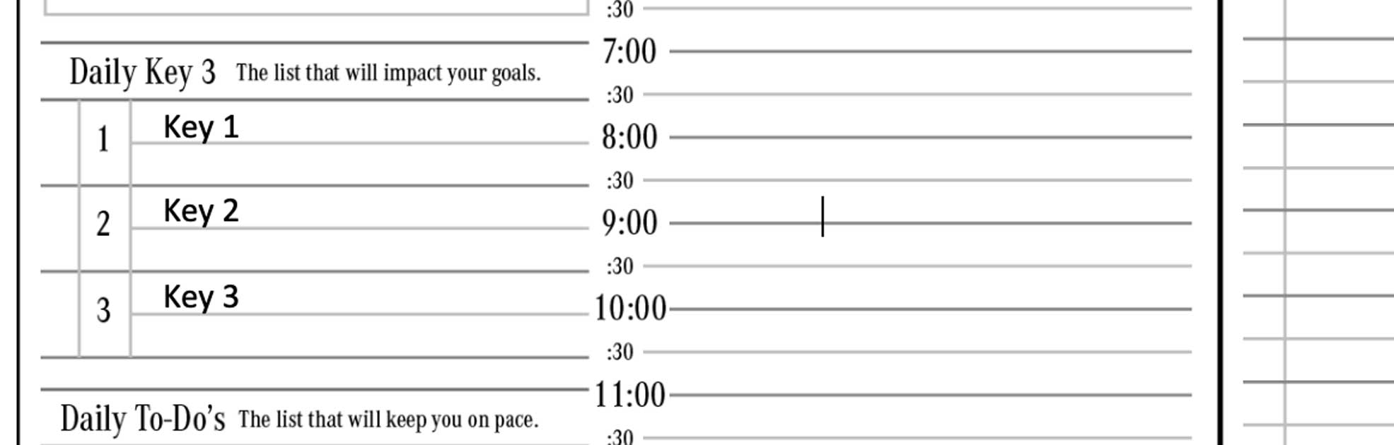Effective Daily Planning with the Key 3 Approach - OnFocus