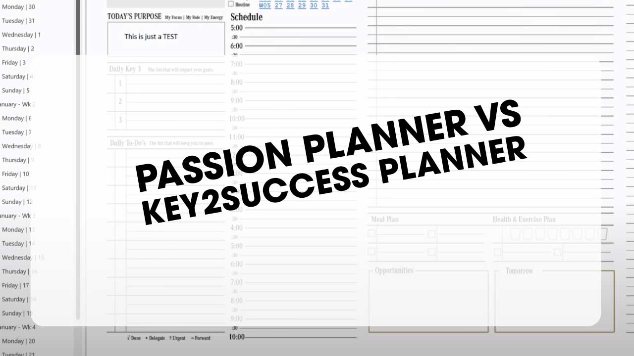 Passion Planner Compared to Key2Success Digital Planner - OnFocus
