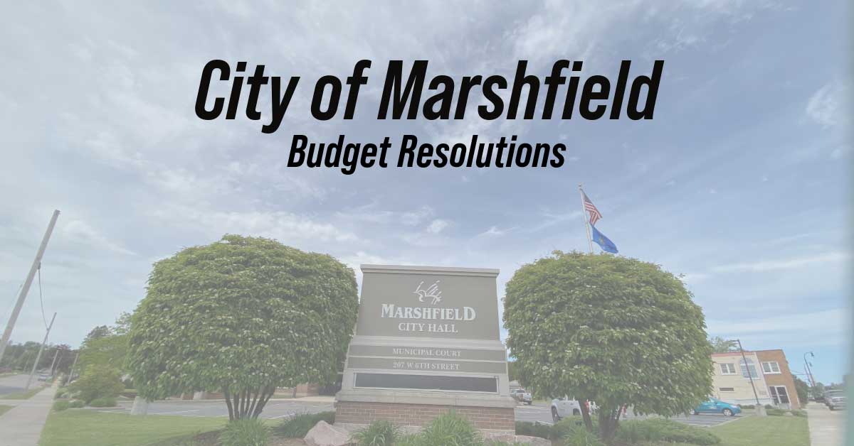 Marshfield Common Council to Review Three Budget Resolutions at Tuesday ...